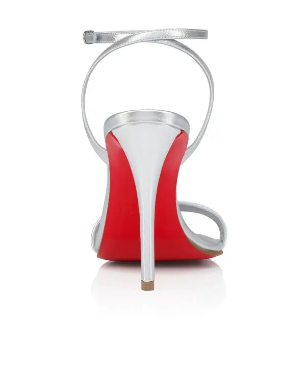 CHRISTIAN LOUBOUTIN Miss Z Stiletto Sandals - Silver