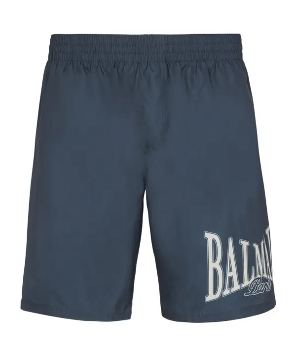Balmain College Logo Swim Suit - Navy Blue