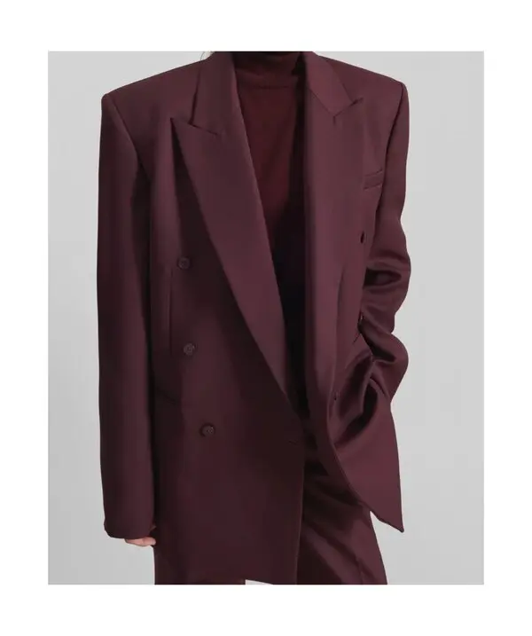 THE FRANKIE SHOP Monterey Double-breasted Blazer - Red