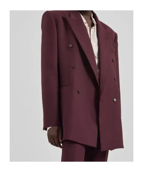 THE FRANKIE SHOP Monterey Double-breasted Blazer - Red