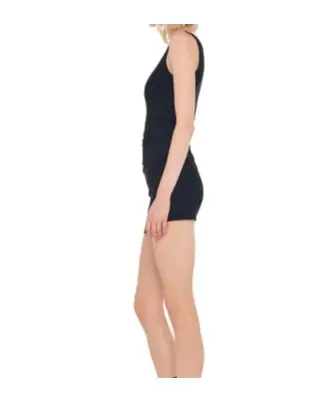 Norma Kamali Sleeveless Shirred Minidress