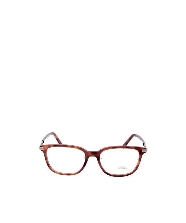 Zegna Rectangular Full Rim Eyeglasses - White