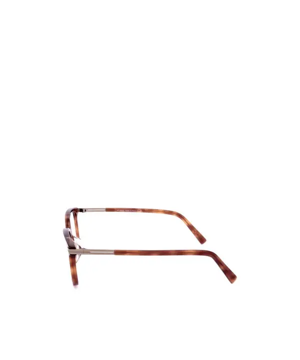 Zegna Rectangular Full Rim Eyeglasses - White