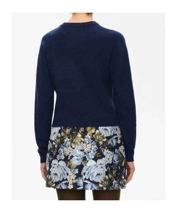 IBLUES Floral Embroidered Crew Neck Sweater