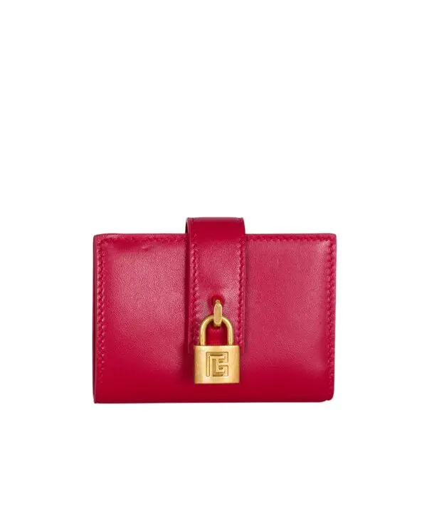 Balmain Pulse Leather Purse - Pink