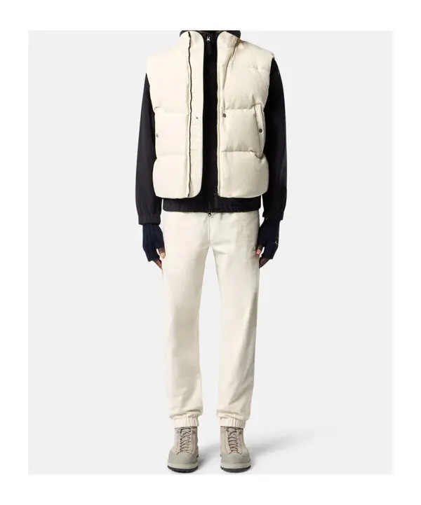 Stone Island Down Vest With Pockets - Ivory
