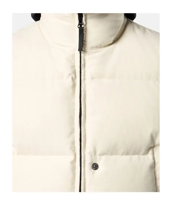 Stone Island Down Vest With Pockets - Ivory