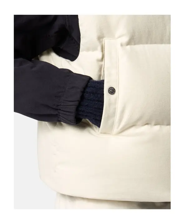 Stone Island Down Vest With Pockets - Ivory