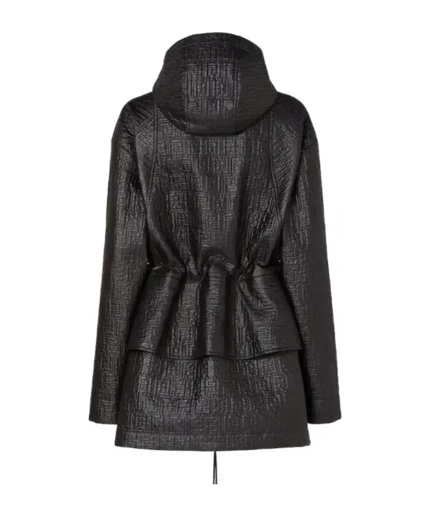 Fendi Ff Quilted Drawstring Waist Hooded Parka