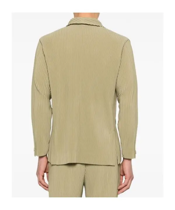 Issey Miyake Pleated Button-down Jacket - Nude