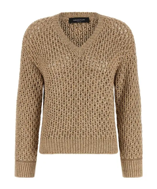 Fabiana Filippi V-neck Mouline Knitted Jumper