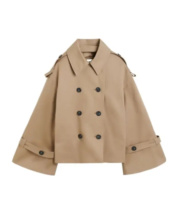 BY MALENE BIRGER Alisandra Double-breasted Trench Coat - Fosil
