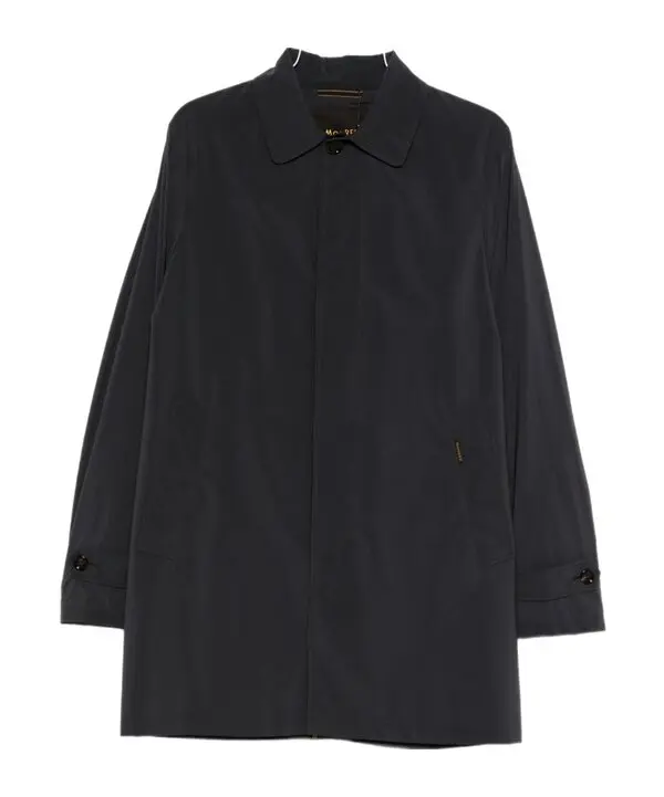 MOORER Long-sleeved Trench Coat - Black