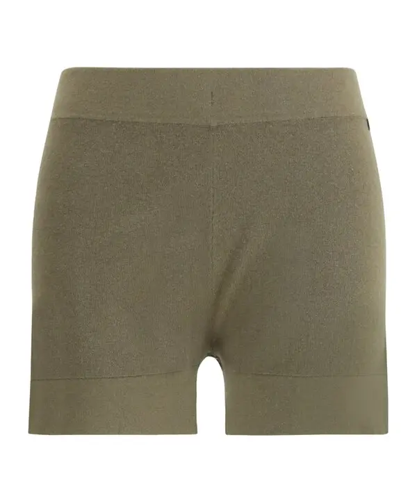 Extreme Cashmere Ribbed Knit Shorts - Army