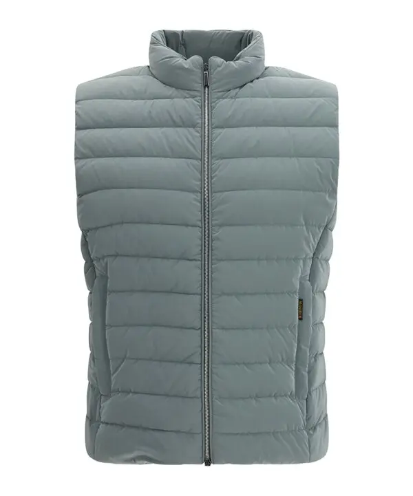 MOORER Quilted Down Vest - Gray