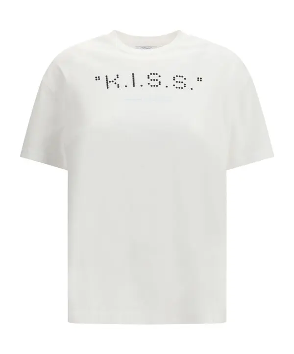 Off-White Kiss" Quote Crewneck T-shirt - White