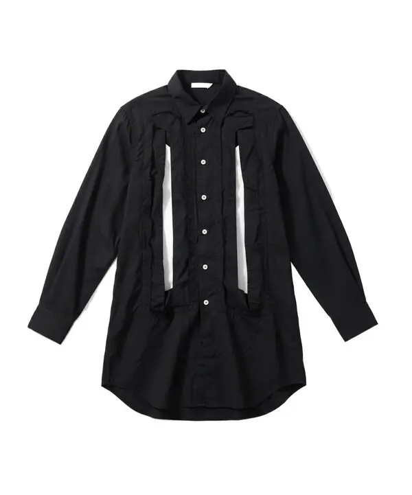 Comme Des Garçons Long Sleeve Shirt With Lapel Collar - Black