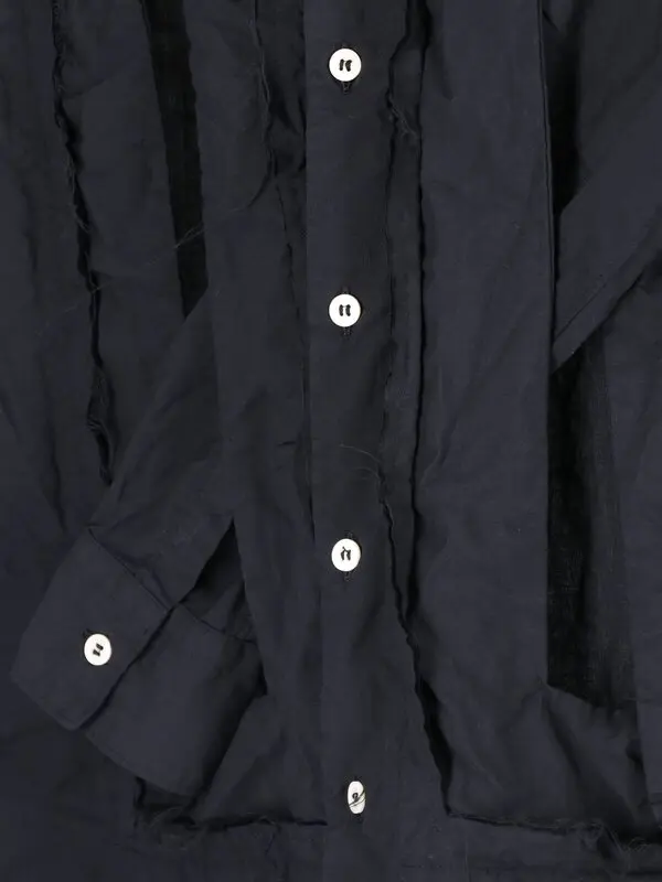 Comme Des Garçons Long Sleeve Shirt With Lapel Collar