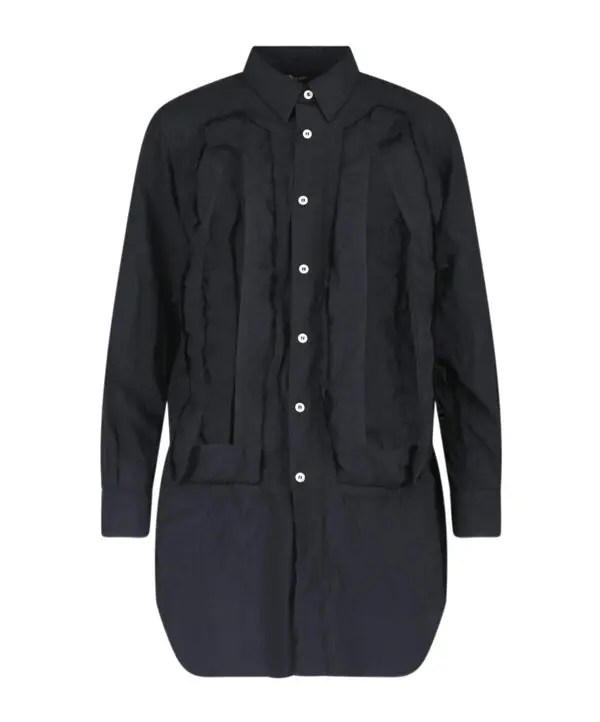 Comme Des Garçons Long Sleeve Shirt With Lapel Collar - No
