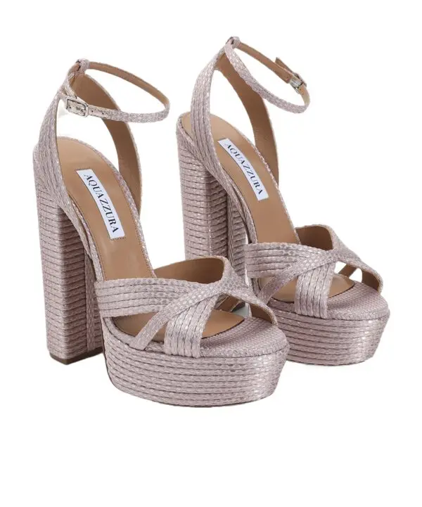 AQUAZZURA Sundance Plateau Sandals - Nude