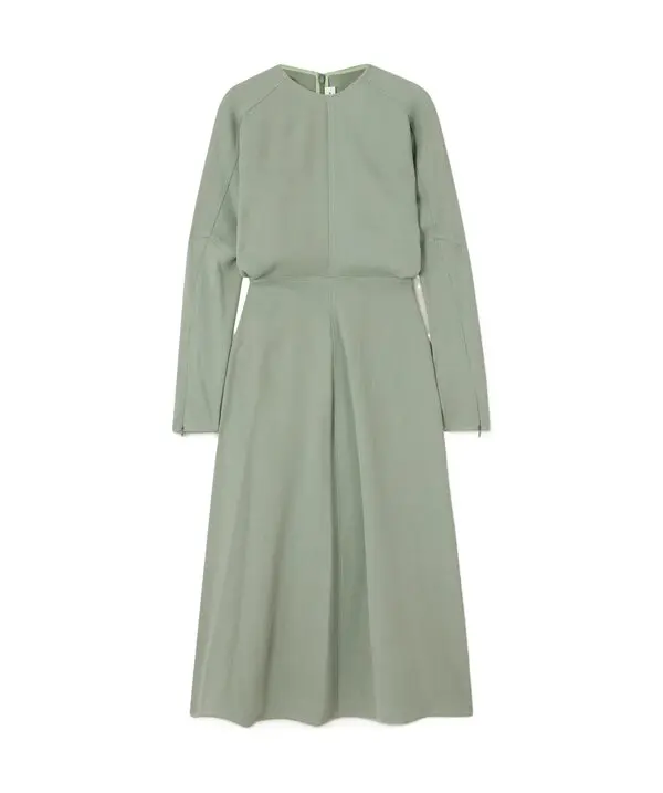 Victoria Beckham Long Sleeve Crew Neck Dress