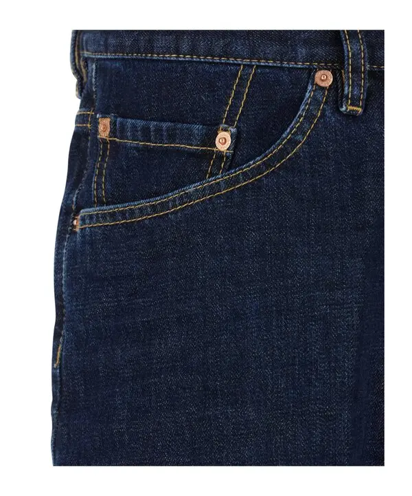 Dsquared2 Logo Patch Contrast Stitched Denim Shorts
