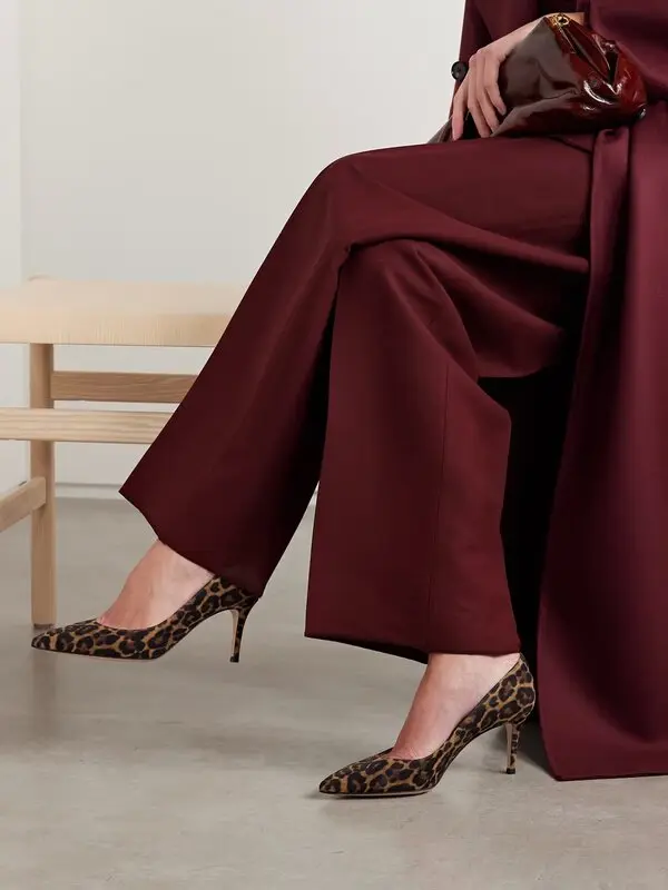 GIANVITO ROSSI Print Pointed Toe High Heels