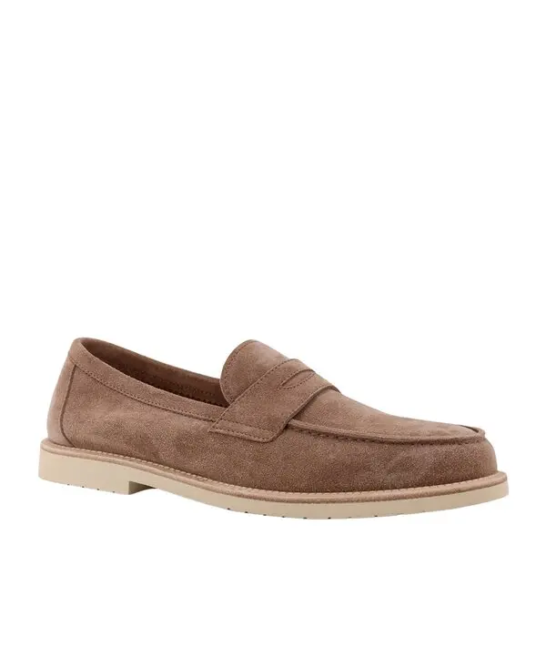 Brunello Cucinelli Slip-on Flat Loafers With Embossed Stitching - Brown