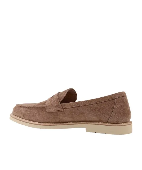 Brunello Cucinelli Slip-on Flat Loafers With Embossed Stitching - Brown