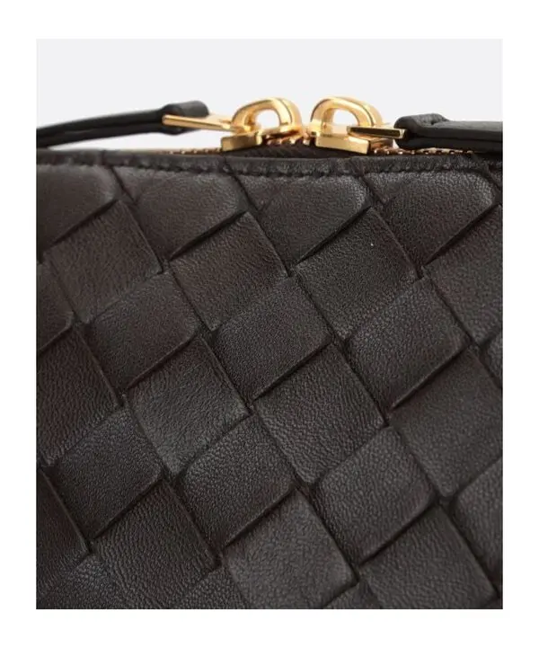 Bottega Veneta Intrecciato Crossbody Bag - Caramel
