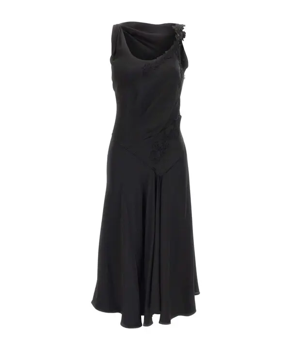 Victoria Beckham Lace Detail Asymmetric Dress