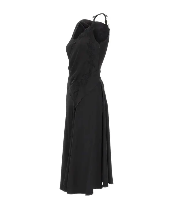 Victoria Beckham Lace Detail Asymmetric Dress