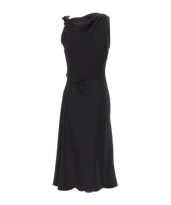 Victoria Beckham Lace Detail Asymmetric Dress
