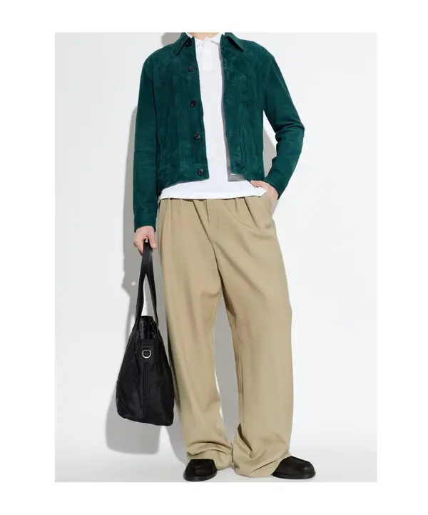 Paul Smith Suede Button-up Jacket - Green