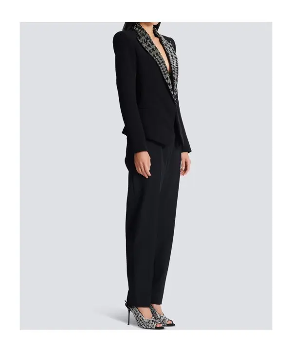 Balmain Embroidered Six-button Jacket