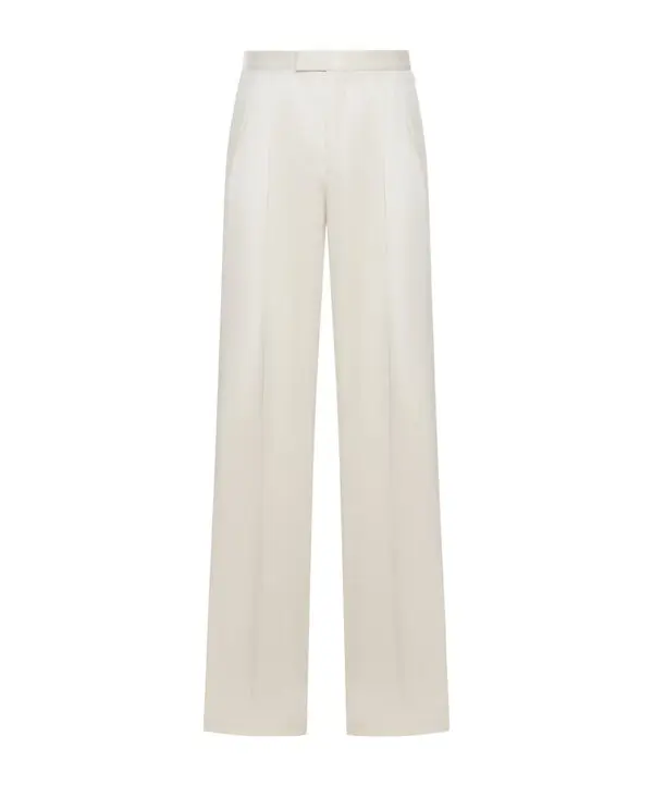 TOM FORD Pleated Wide-leg Trousers - White