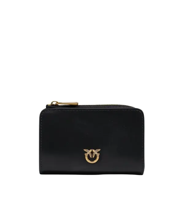 Pinko Logo Plaque Mini Wallet - Black
