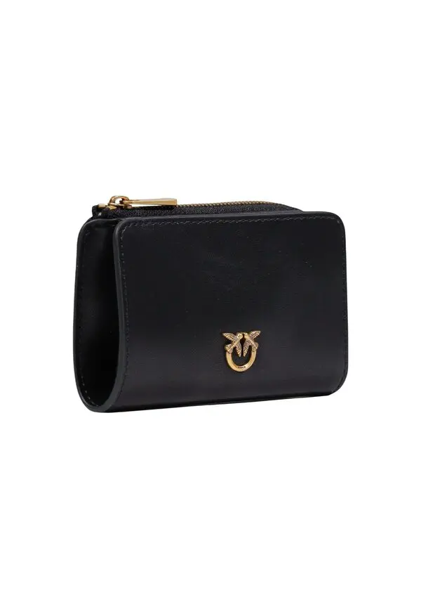 Pinko Logo Plaque Mini Wallet - Black