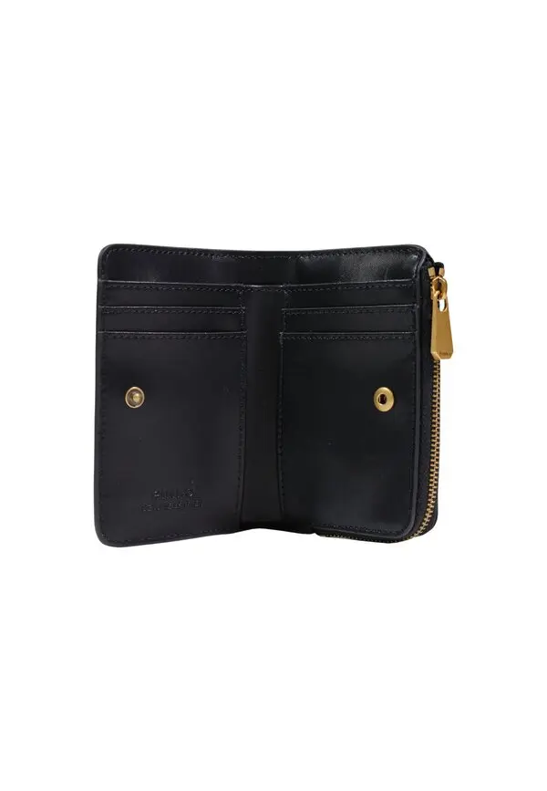 Pinko Logo Plaque Mini Wallet - Black