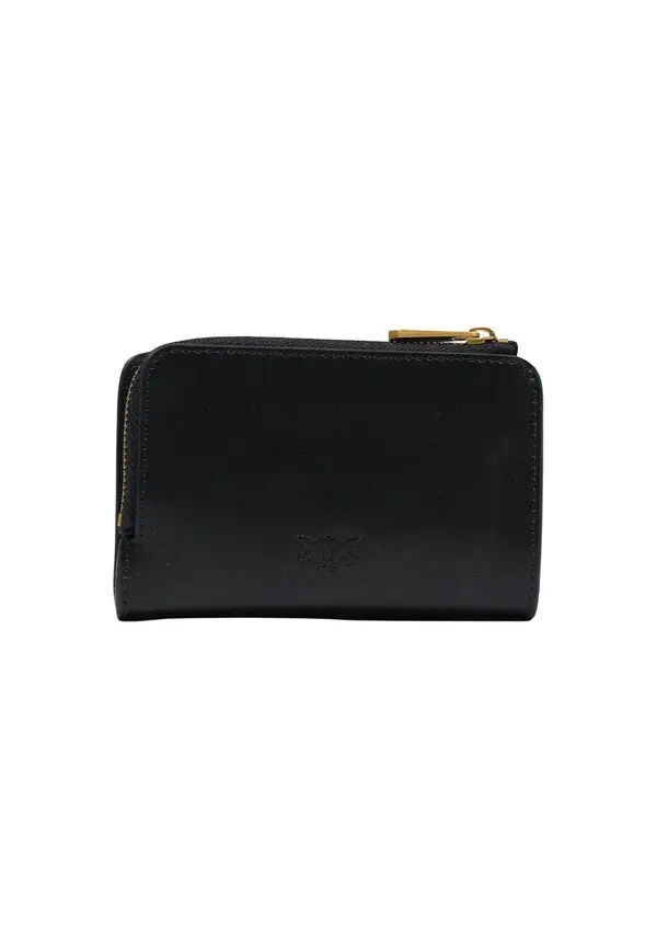 Pinko Logo Plaque Mini Wallet - Black