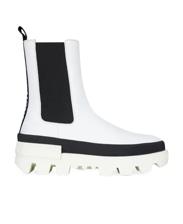 Moncler Coralyne Logo Short Boots - Optical White