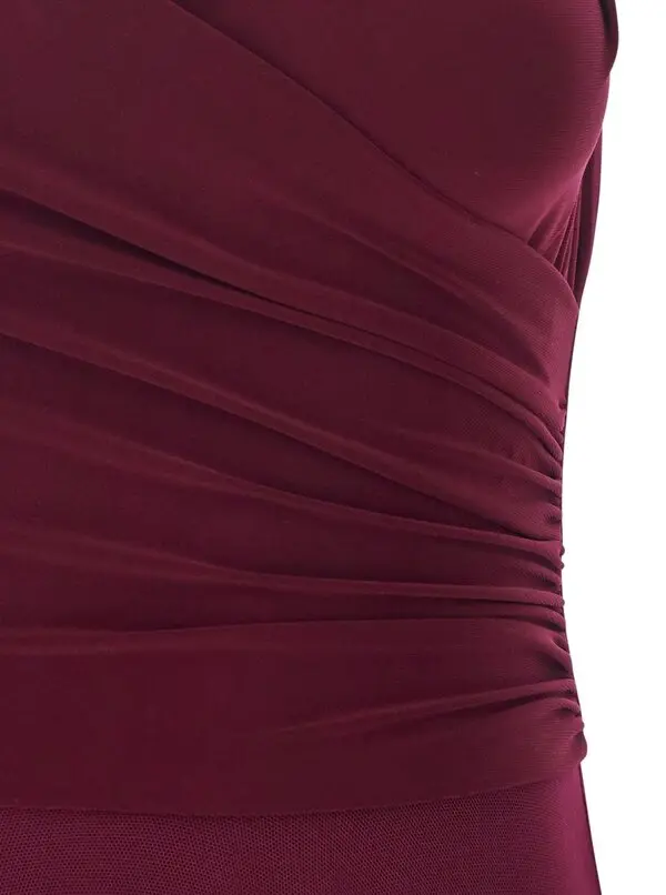 Norma Kamali Halterneck Maxi Dress - Plum