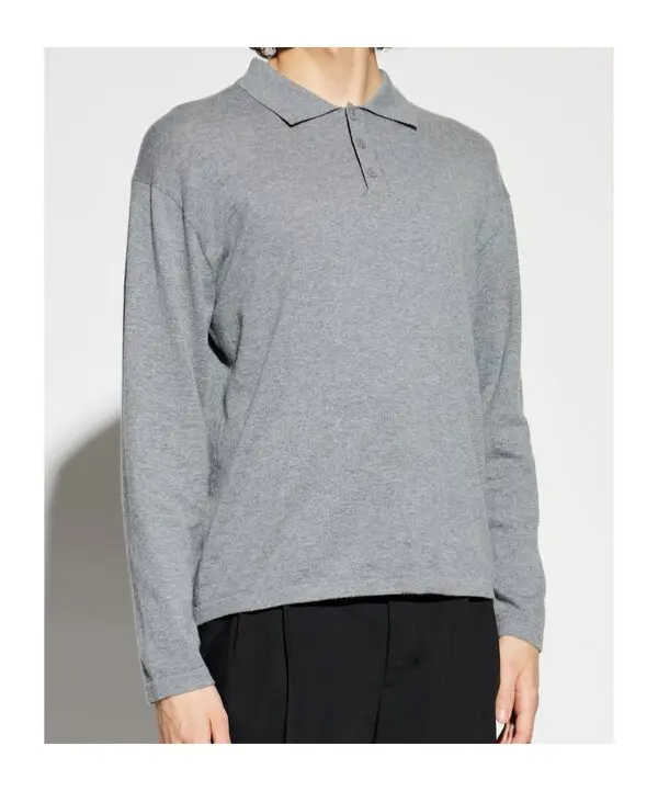 LISA YANG Lowen Polo Knitted Sweater - Deep Cloud