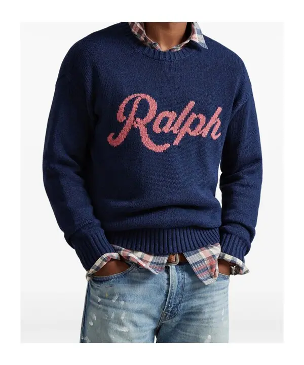Polo Ralph Lauren Crew Neck Logo Sweater - Blue