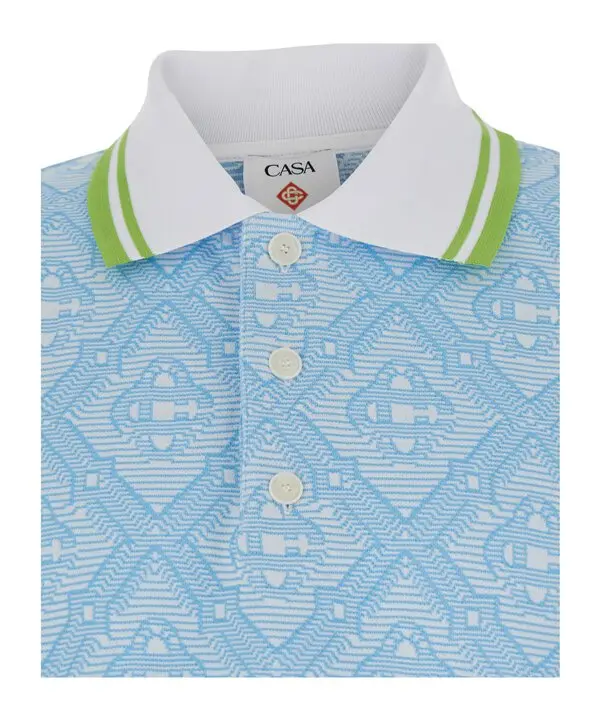 Casablanca Monogram Jacquard Polo Shirt