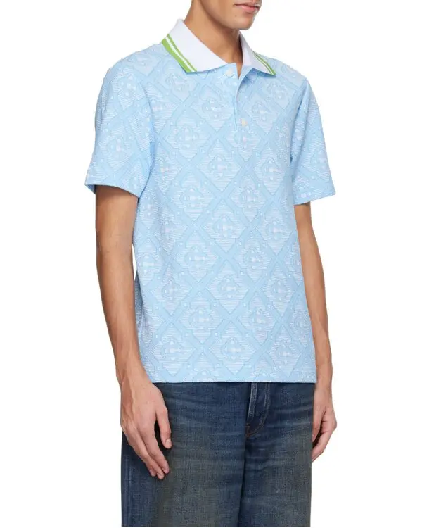 Casablanca Monogram Jacquard Polo Shirt