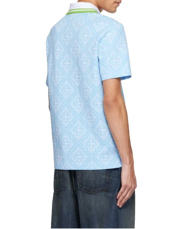 Casablanca Monogram Jacquard Polo Shirt