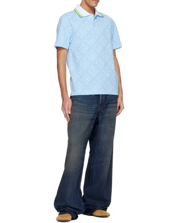 Casablanca Monogram Jacquard Polo Shirt