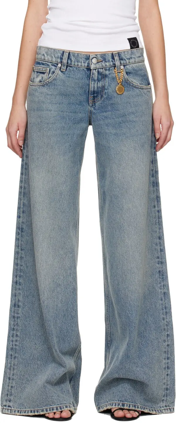 Stella McCartney Vintage Wash Wide-leg Jeans
