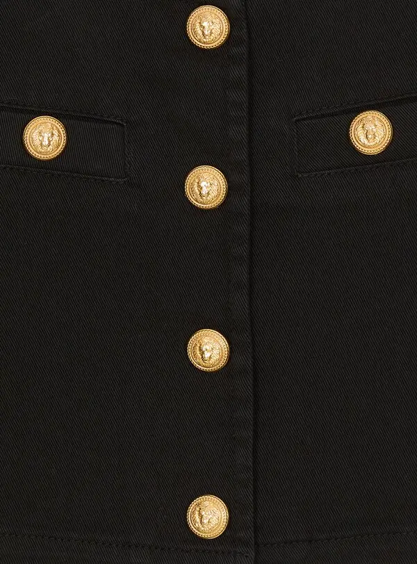 Balmain Cropped Jacket With Button Detail